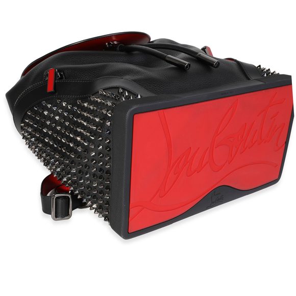 Christian Louboutin | Bags | Christian Louboutin Black Grained Leather ...